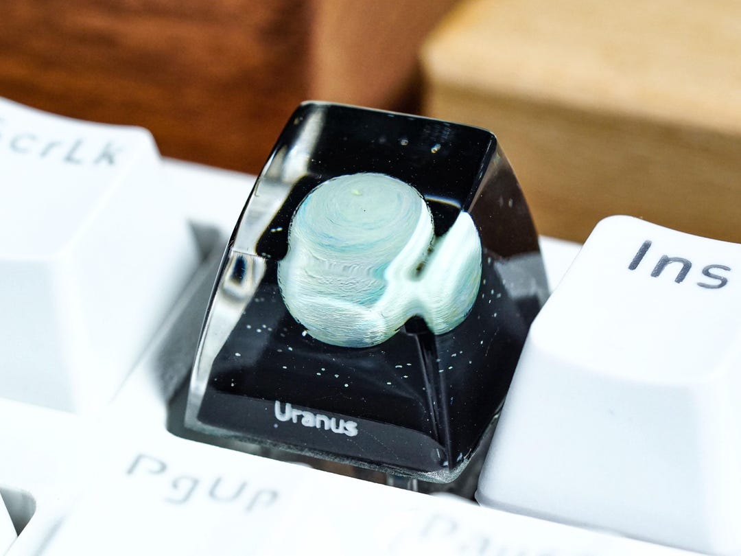 Handmade URANUS Planet Keycap, Solar System Artisan Keycaps for MX ...