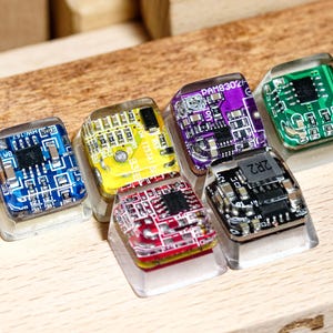 Eco-friendly Artisan Keycap Combo, Recycled Circuit Board Resin for MX ...