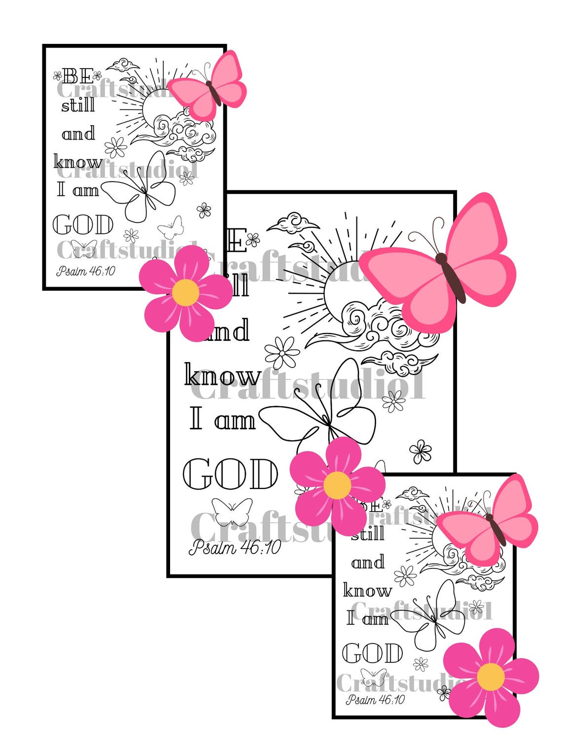 Bible Journaling Template - Be Still and Know I Am God - Psalm 46:10 ...