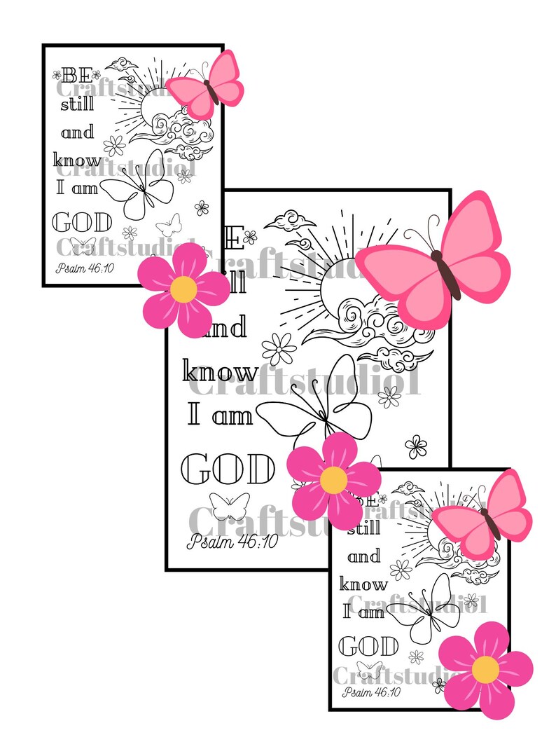 Bible Journaling Template - Be Still and Know I Am God - Psalm 46:10 ...