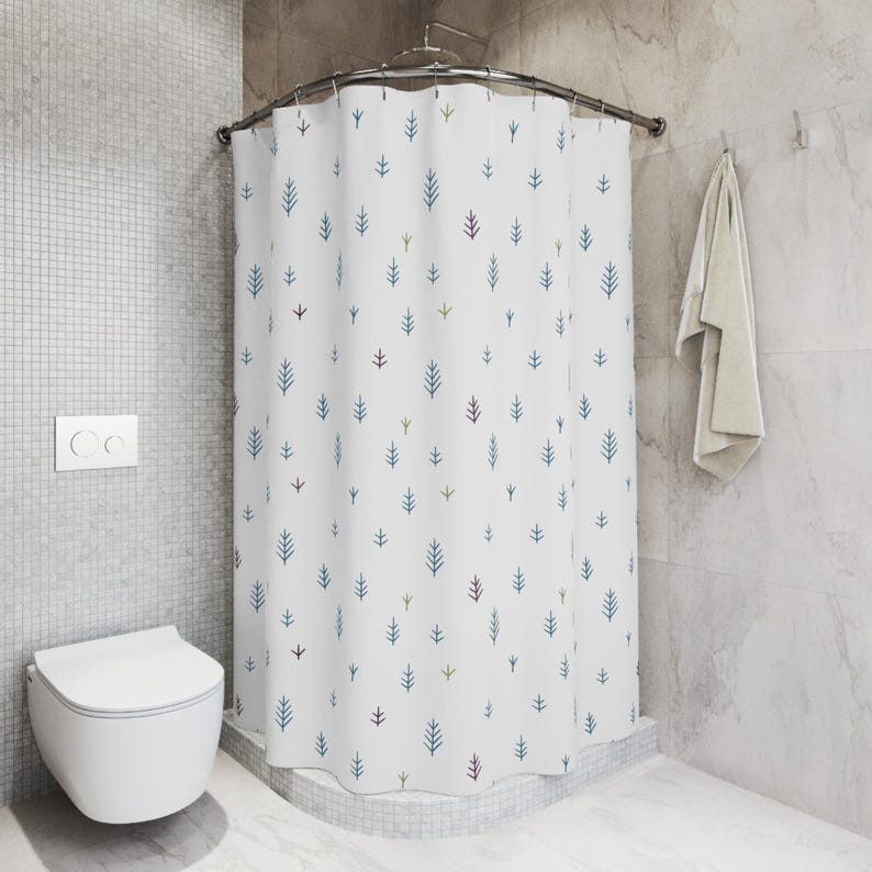 Elegant Nordic Shower Curtain Minimalist Bathroom Decor Scandinavian ...