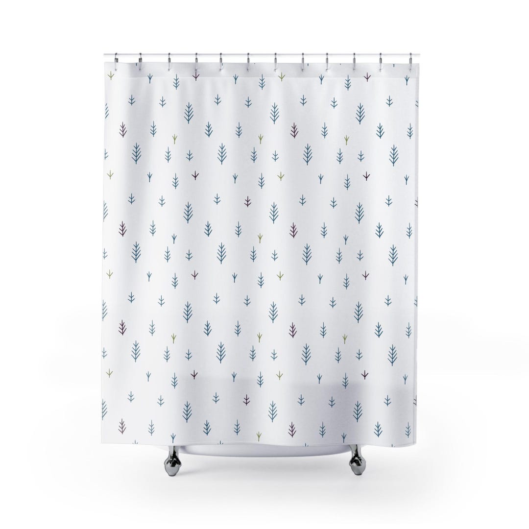 Elegant Nordic Shower Curtain Minimalist Bathroom Decor Scandinavian ...