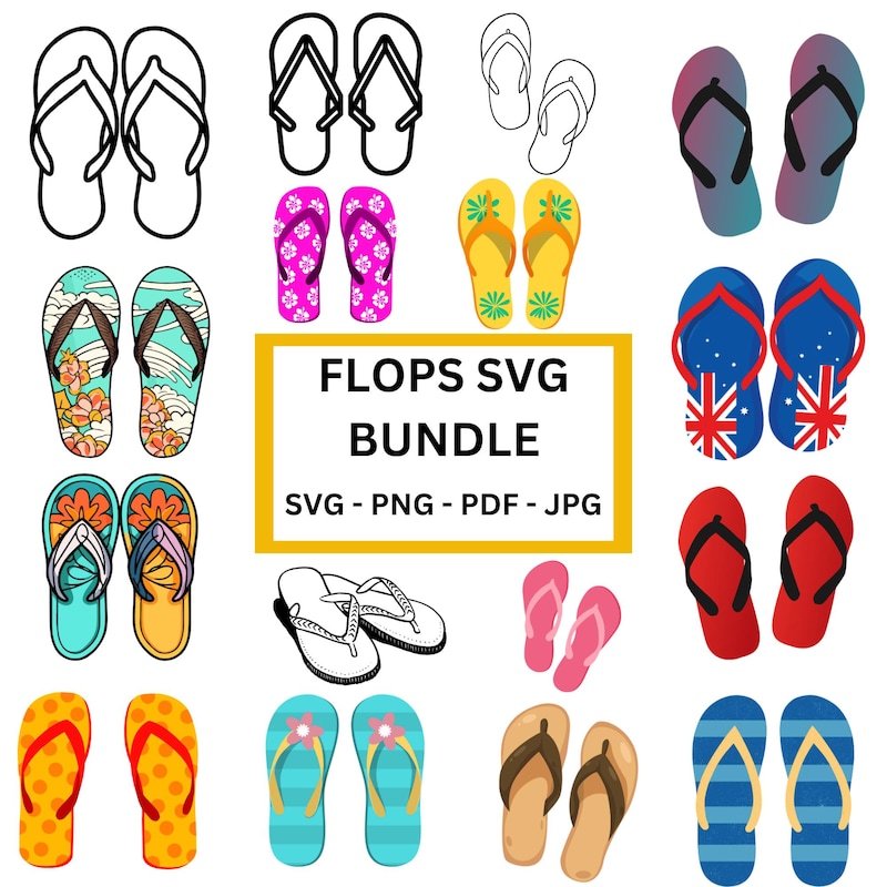 Flip Flop Clip Art - Etsy