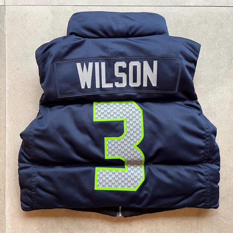Custom Cropped Jersey Puffer Vest | Jersey Customization | NHL NFL - Etsy