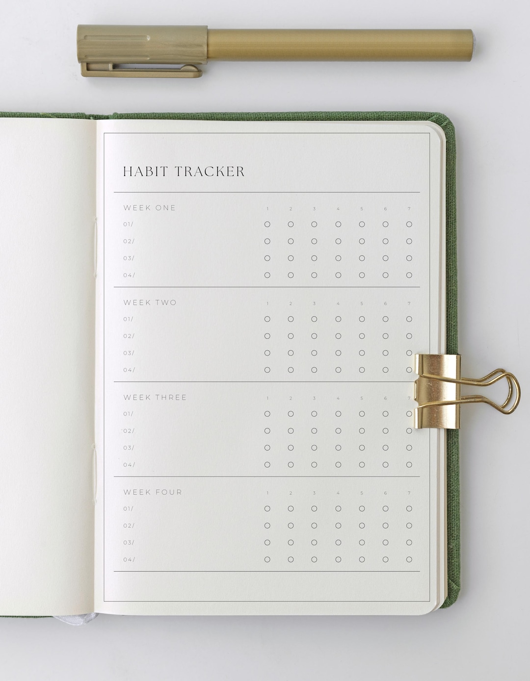 Editable Weekly Habit Tracker: Minimalist Goal Planner (digital ...