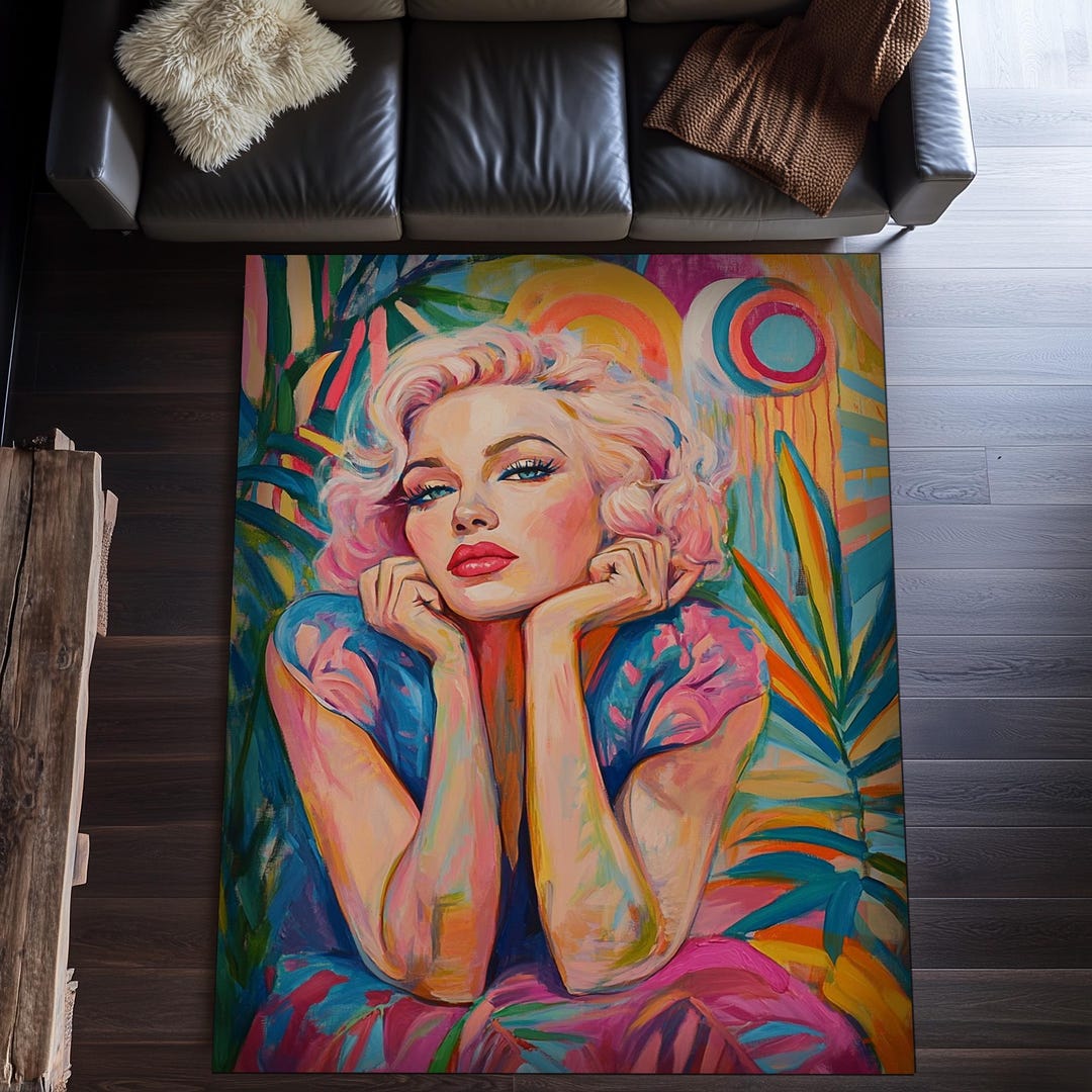 Marilyn Monroe Rug, Pop Art Rug, Monroe Rug, Retro Design, Area Rug ...