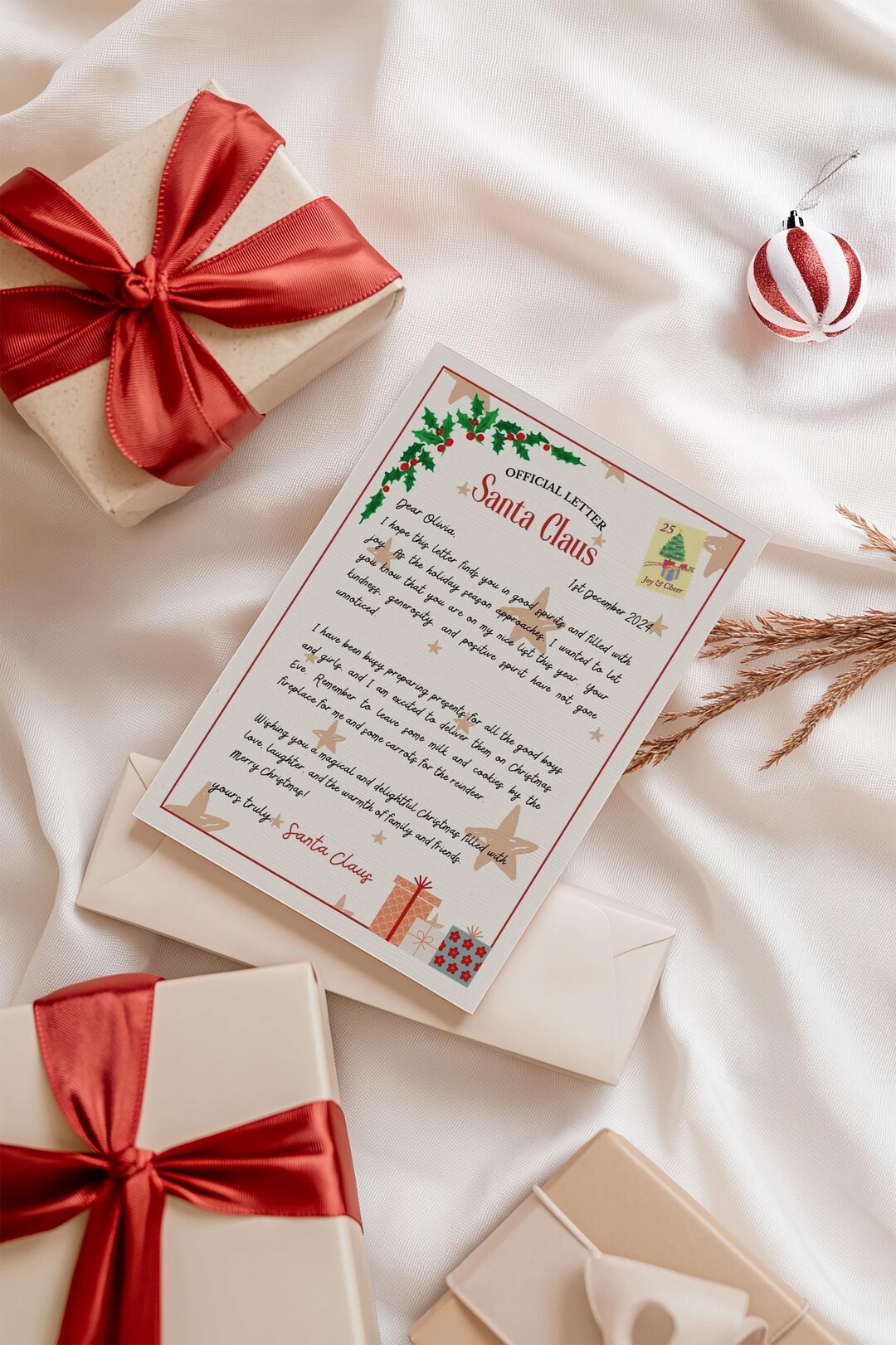 EDITABLE Santa Letter Template for Parents Fun Christmas Letter for ...