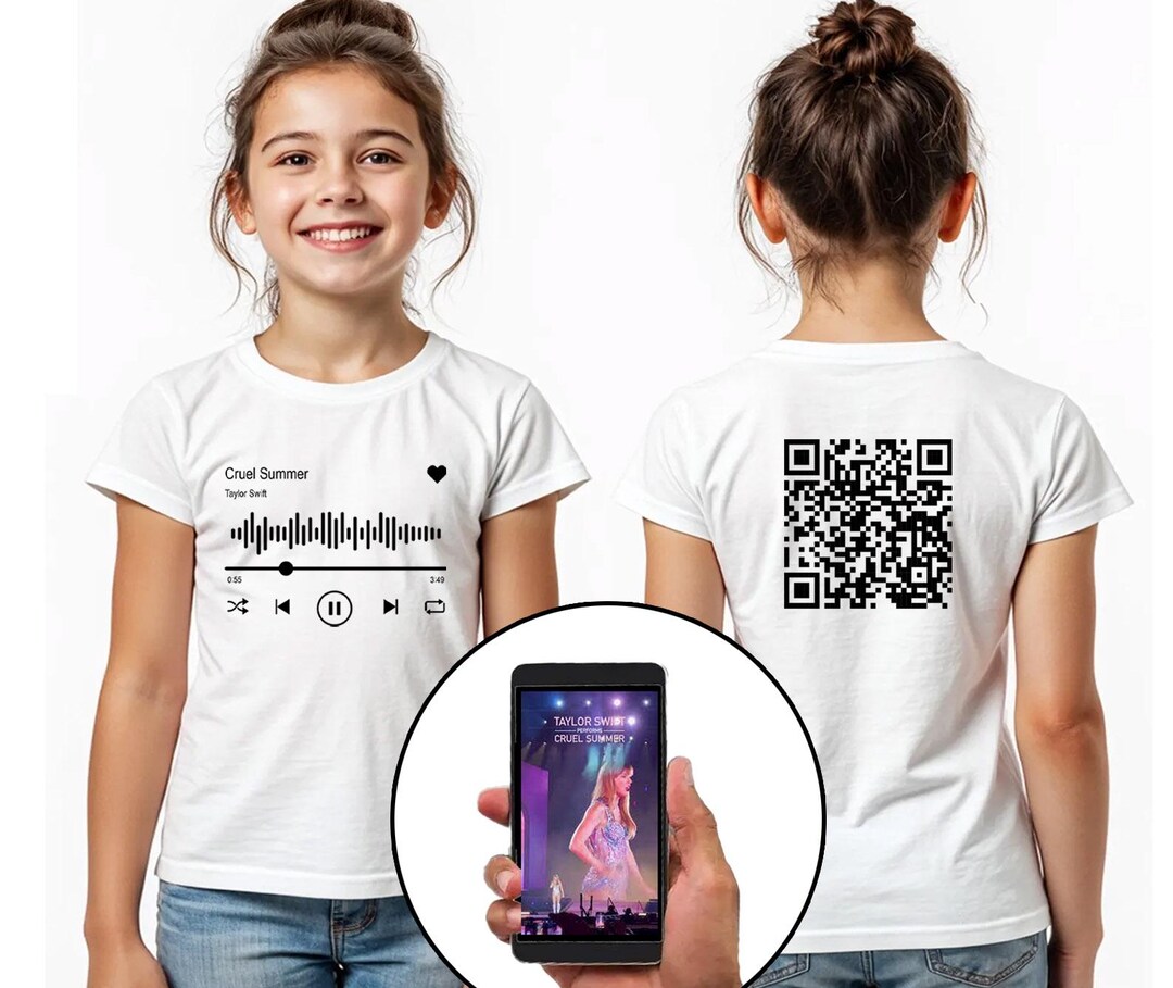 Custom Song Name With QR Code Shirt, Personalized Artist Name Tee ...
