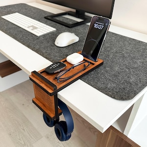 Personalized Desk Organizer Phone Stand-wood Desk Organizer-custom ...