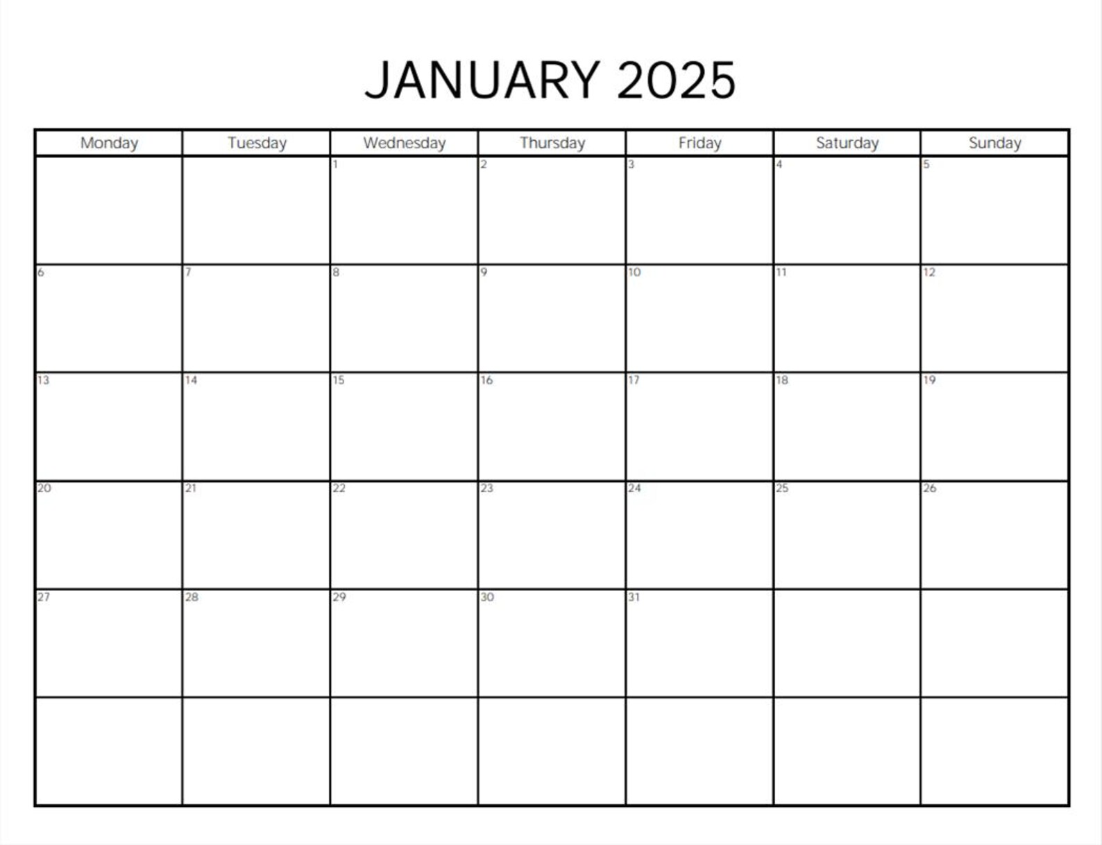 Minimalist Black and White Calendar 2023 Printable 12 Pages Dated PDF ...