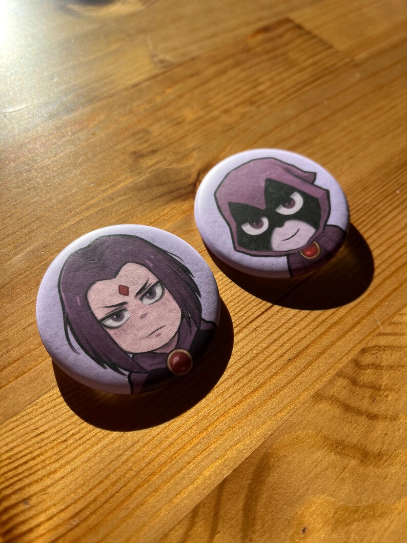 Raven Teen Titans Buttons - Etsy