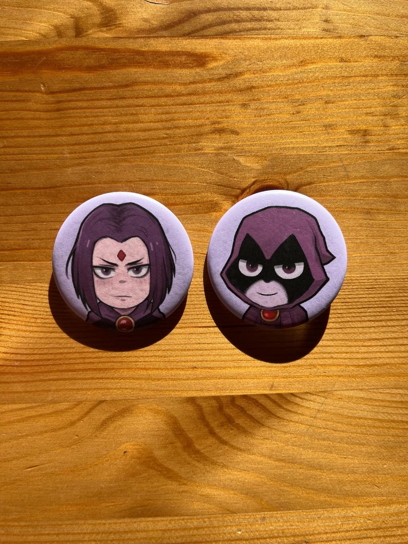 Raven Teen Titans Buttons - Etsy