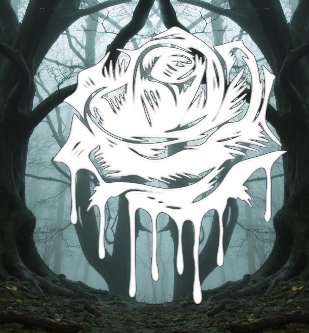 Goth Rose Vinyl Decal Goth/folklore Design. Perfect for Laptops ...
