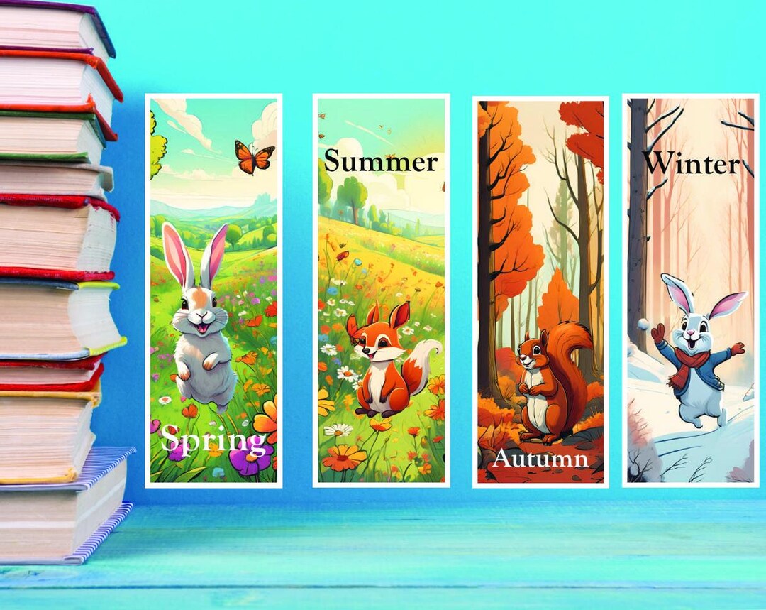 The Four Seasons Bookmarks Set of Four. on Quality Card With Silk Feel ...