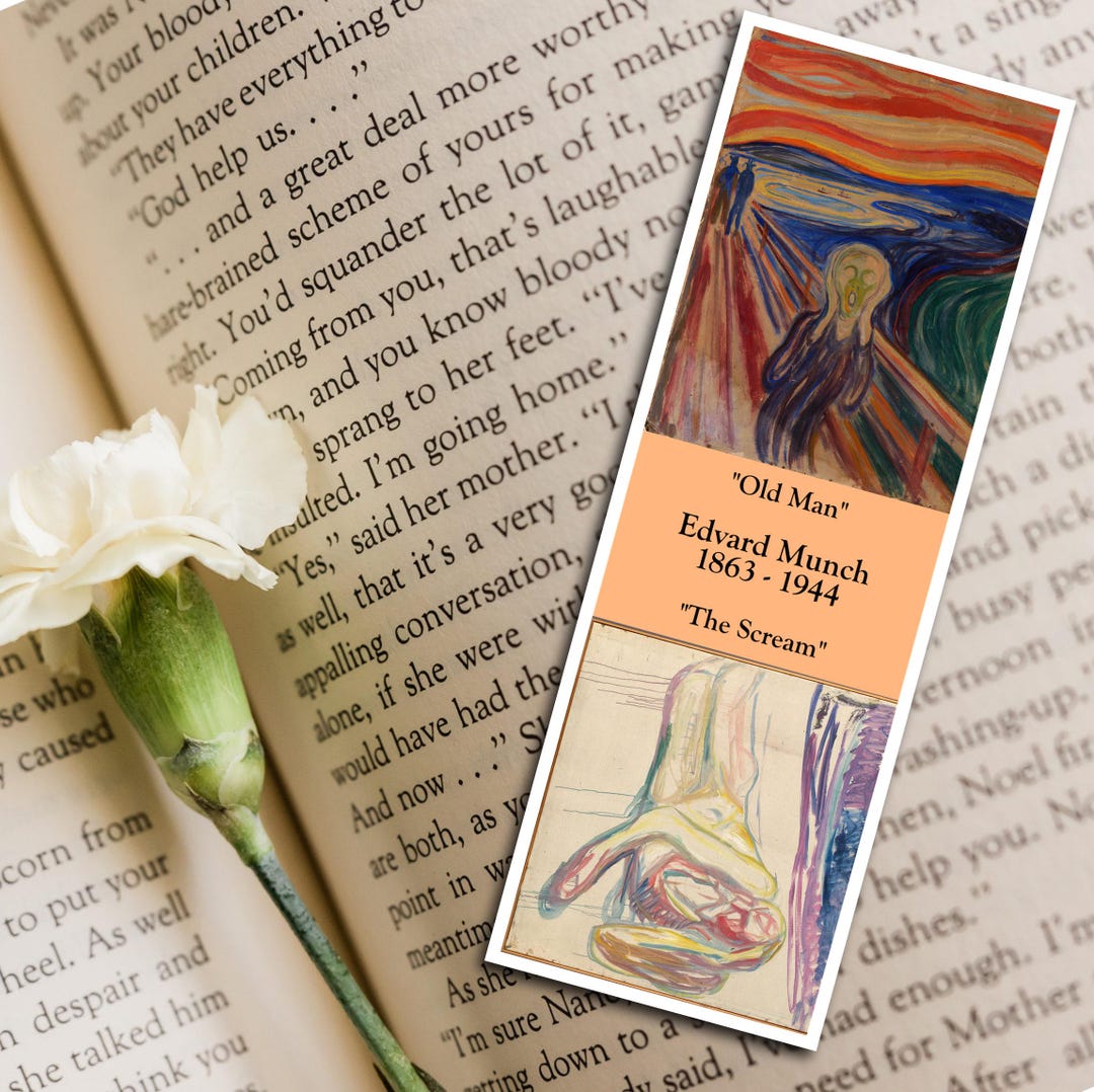 Edvard Munch Bookmark the Art Gallery Range. on Quality Card With Silk ...