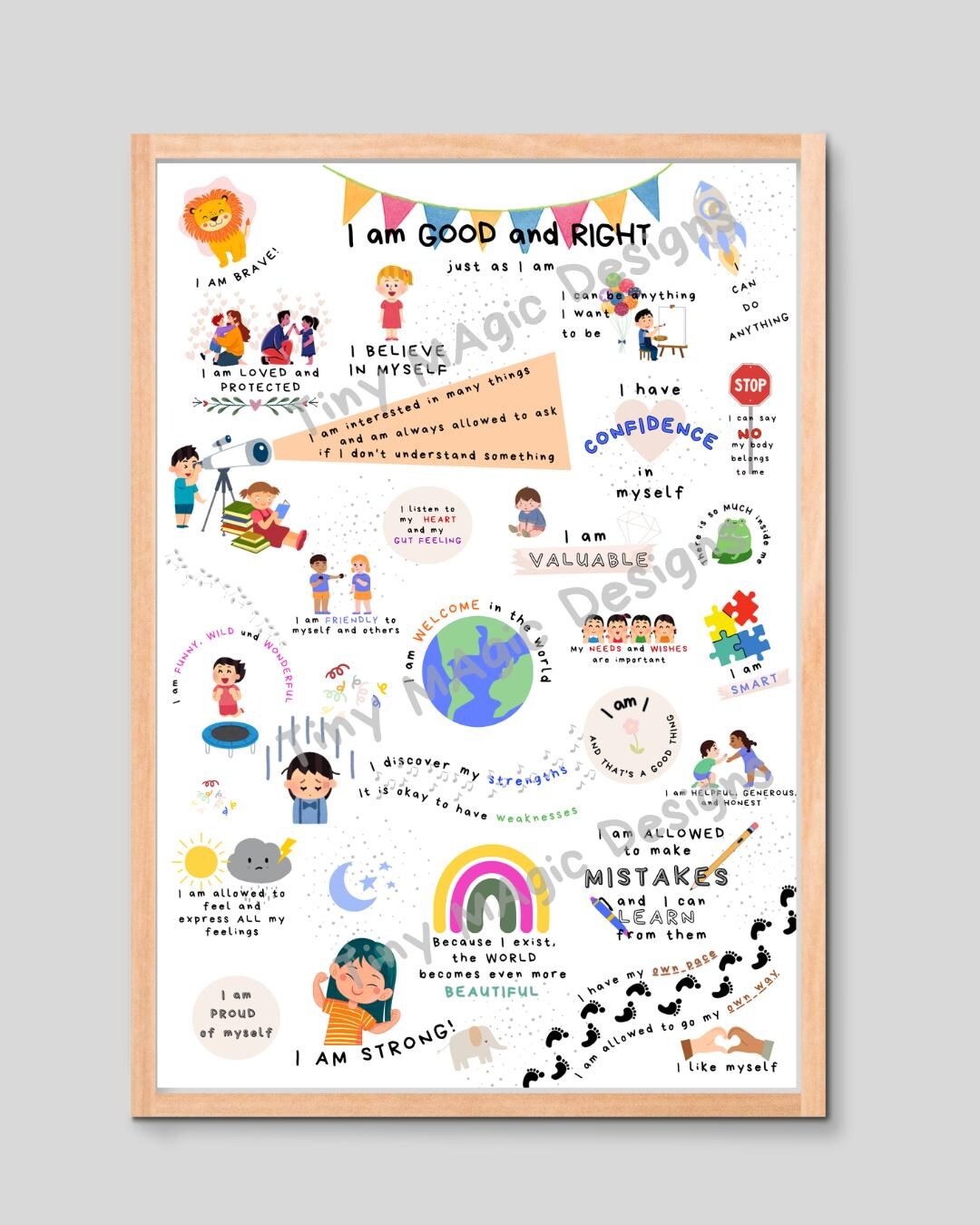 Affirmation Posters for Children | Empowering Beliefs for Healthy Self ...