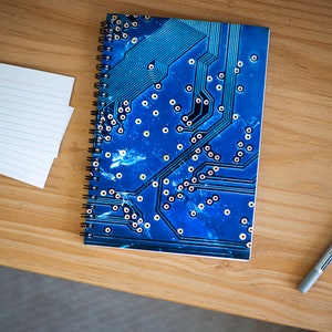 Circuit Board Notebook ~ Blank Spiral Notebook ~ Engineer ~ Programmer ...