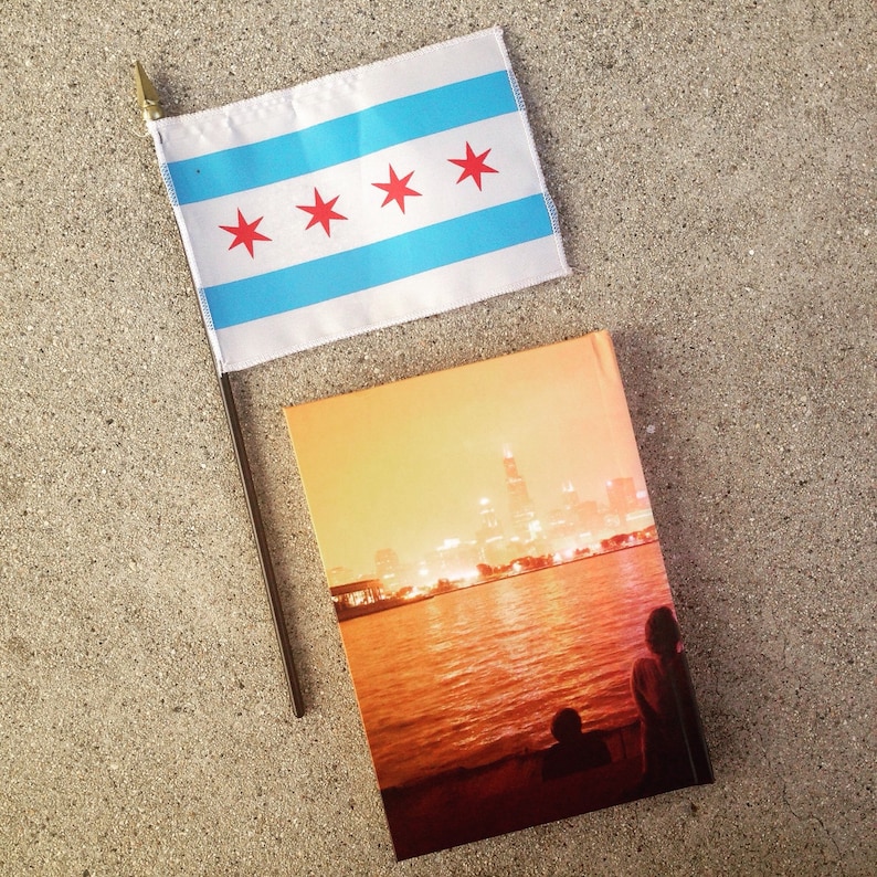 Hardcover Blank Book Chicago Skyline Notebook Lake Michigan Sketchbook ...