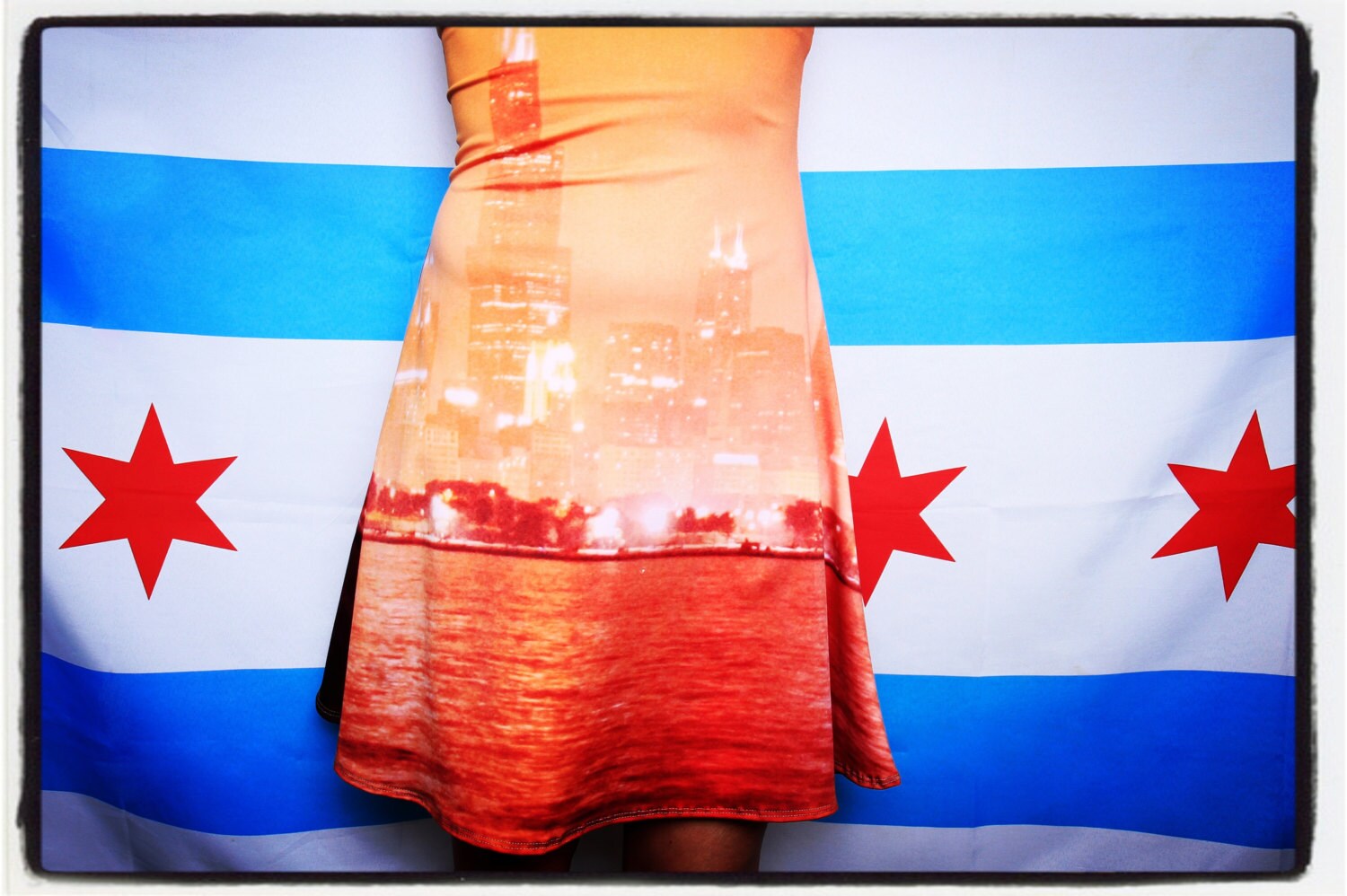 Chicago Skyline Dress ~ Double Sided ~ Skater Dress ~ Chicago Dress ...