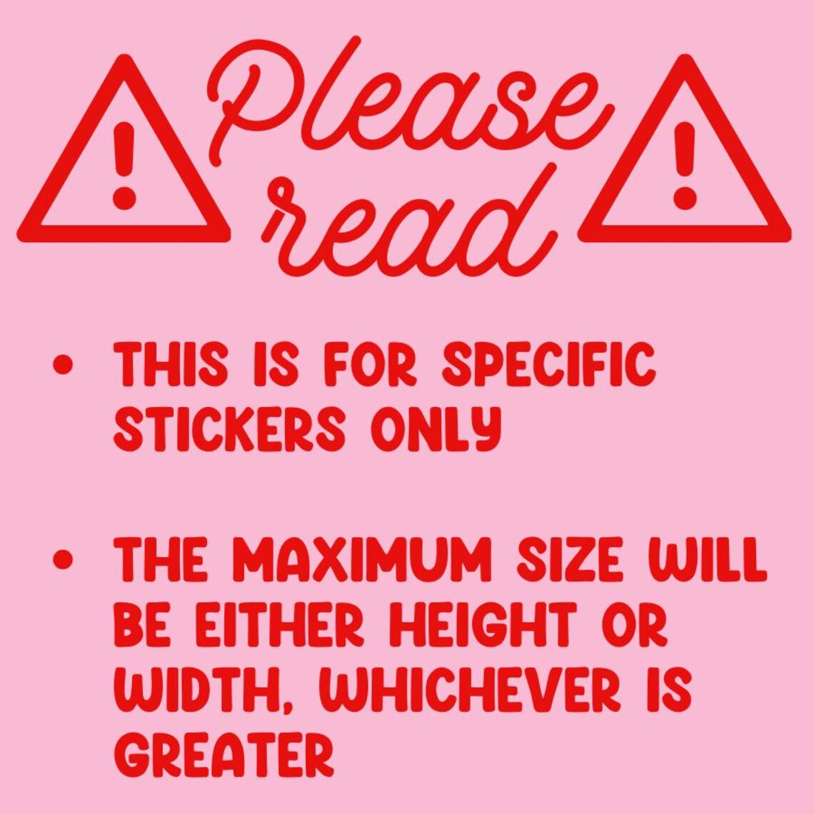 Custom Size Sticker - Etsy