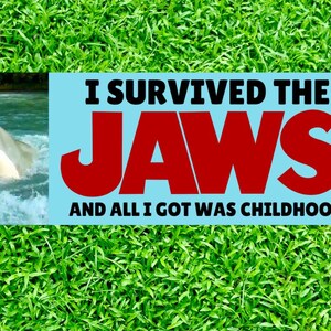 Jaws Bumper Sticker Funny Car Stickers Car Vinyl Stickers Horror Movie ...