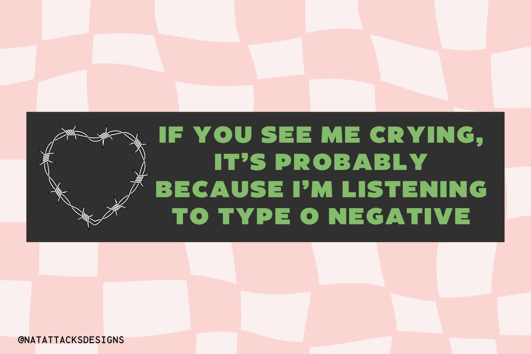 Type O Negative Bumper Sticker - Etsy