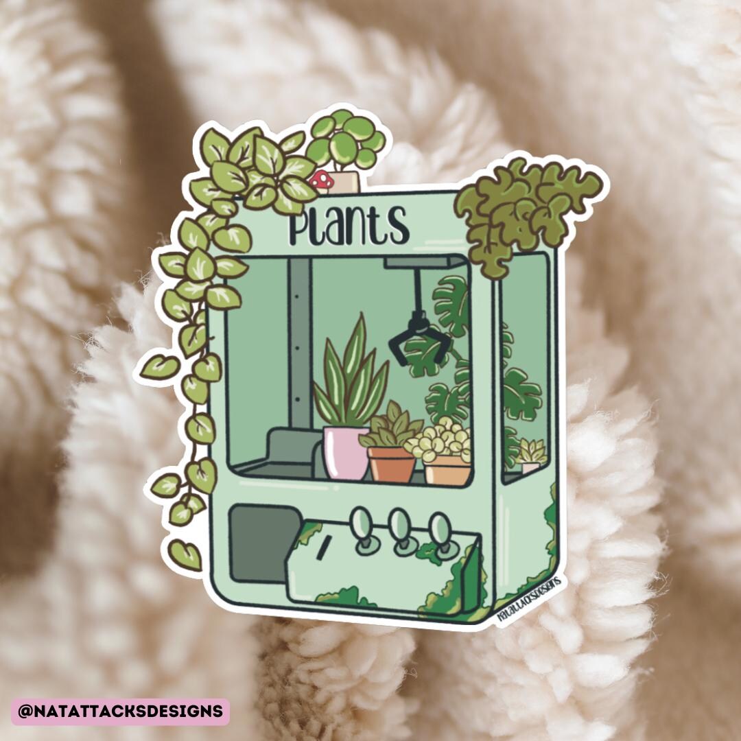 Kawaii Plants Claw Machine Sticker - Etsy