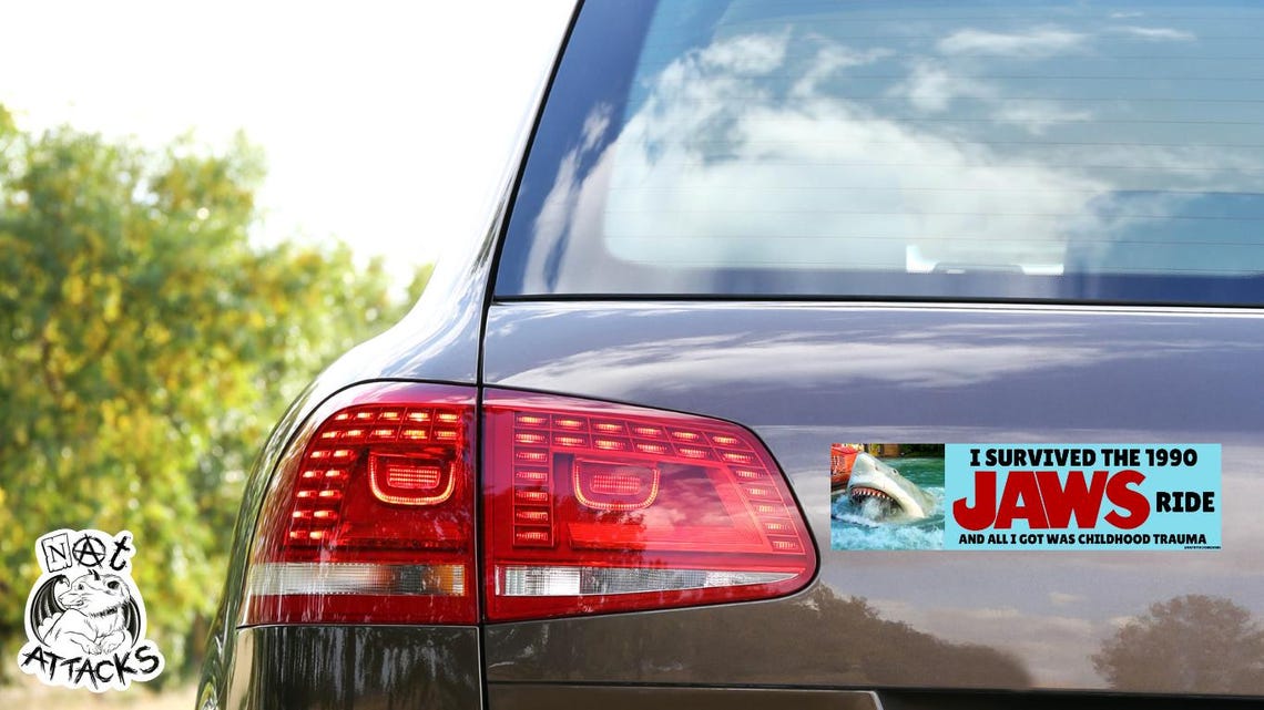 Jaws Bumper Sticker Funny Car Stickers Car Vinyl Stickers Horror Movie ...