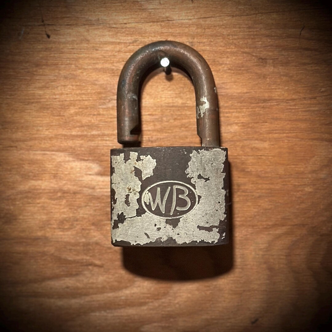 Vintage Wilson Bohannan Antique Brass Padlock Patina Rustic - Etsy