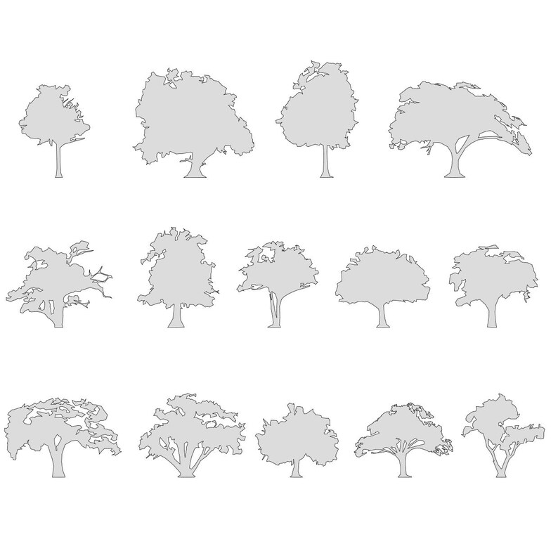 Revit Detail Item Summer Trees Elevation - Etsy