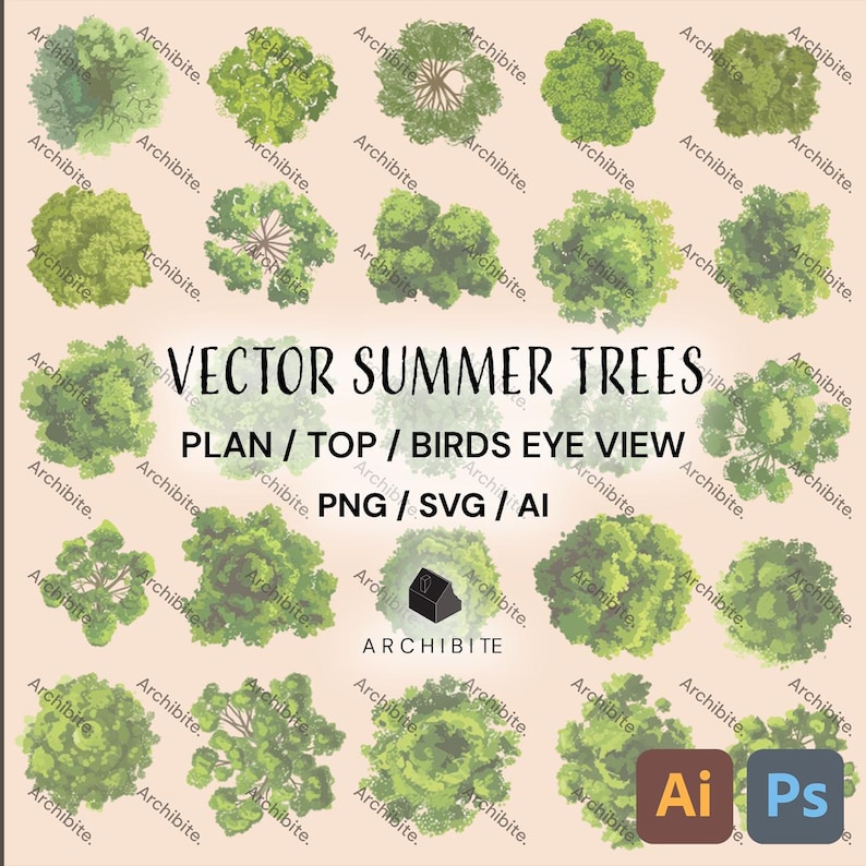 Vector Cutouts - Summer Trees Plan - Etsy