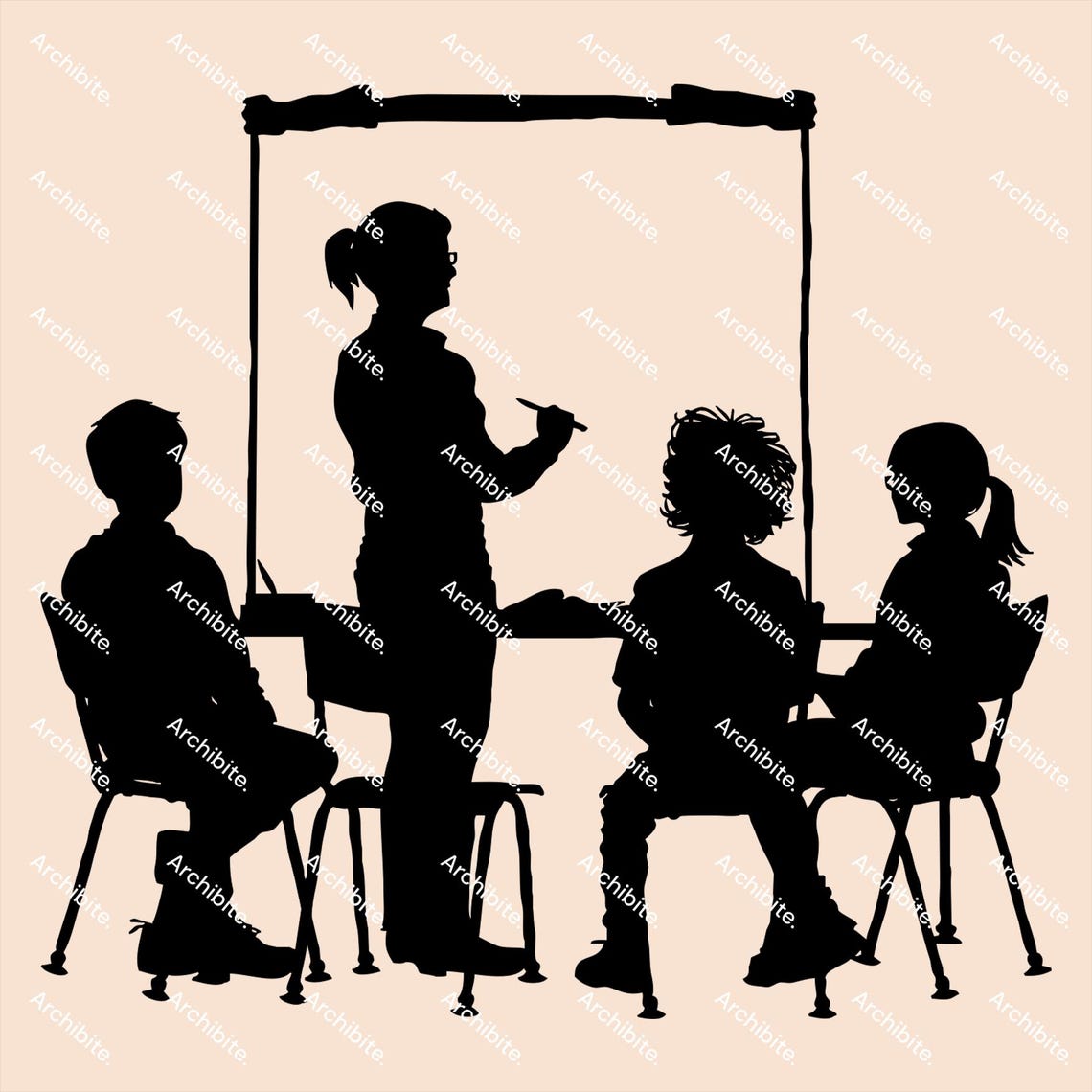 Vector Cutouts - Silhouette Education People - Etsy
