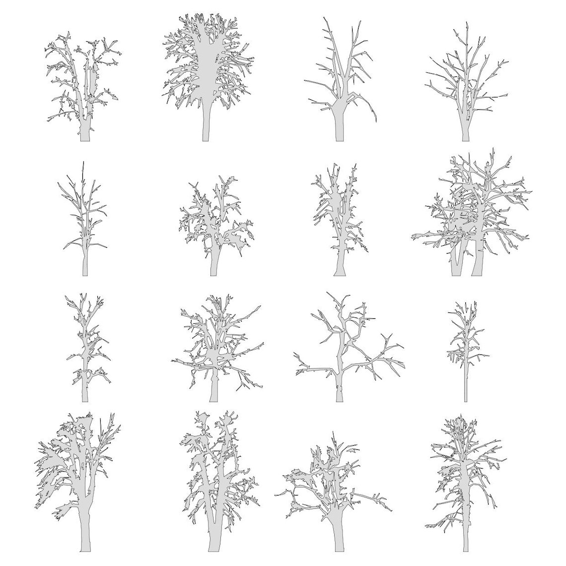 Revit Detail Item Winter Trees Elevation - Etsy