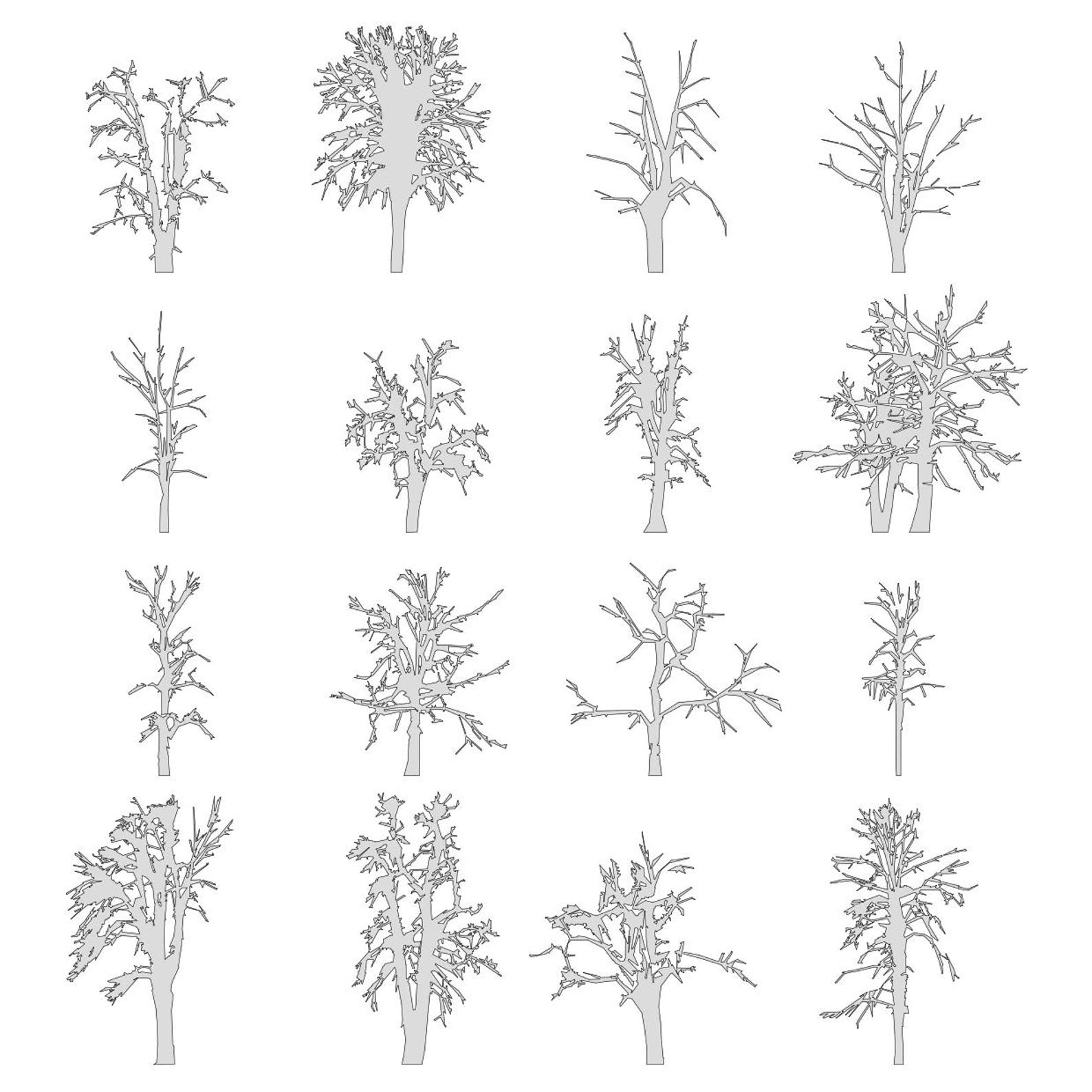 Revit Detail Item Winter Trees Elevation - Etsy