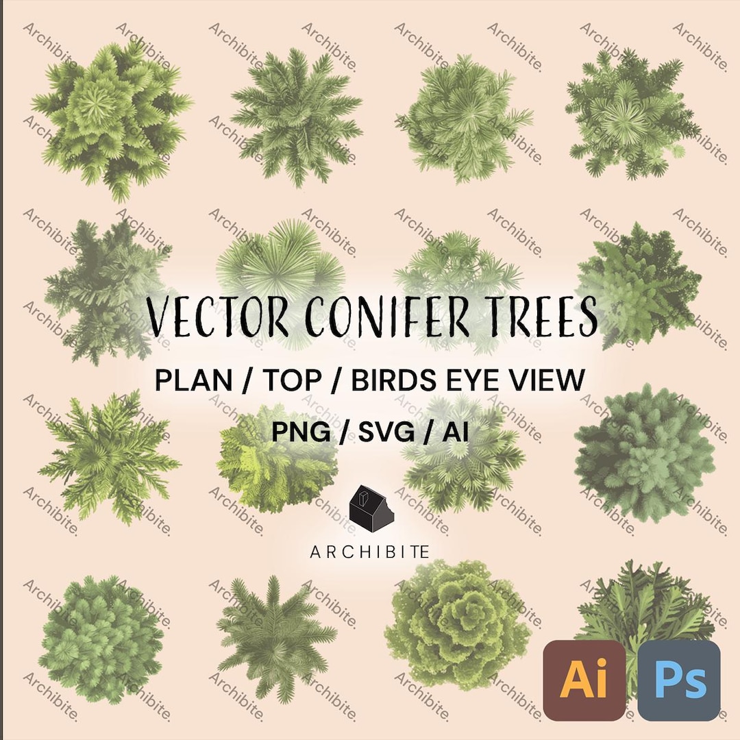 Vector Cutouts - Conifer Trees Plan - Etsy