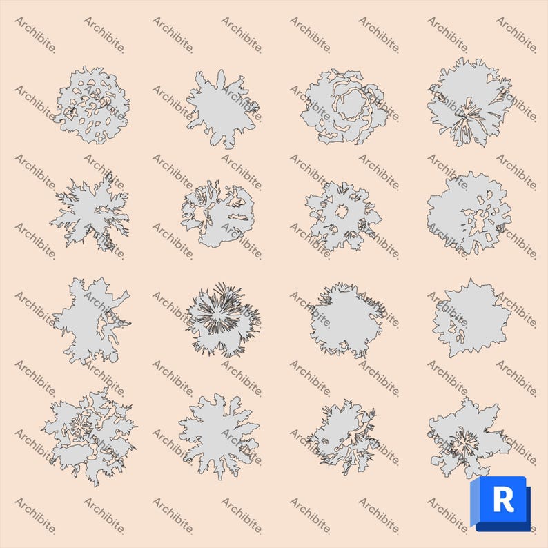 Revit Detail Item - Conifer Trees Plan - Etsy