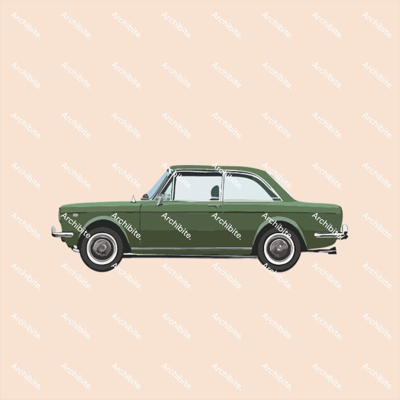 Vector Side View Classic Cars 2 - Etsy