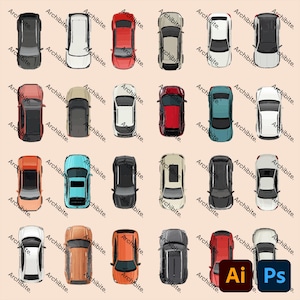 Vector Top View SUV Cars - Etsy