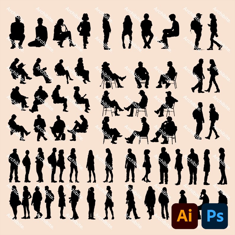 Megapack Vector Cutout People - Etsy