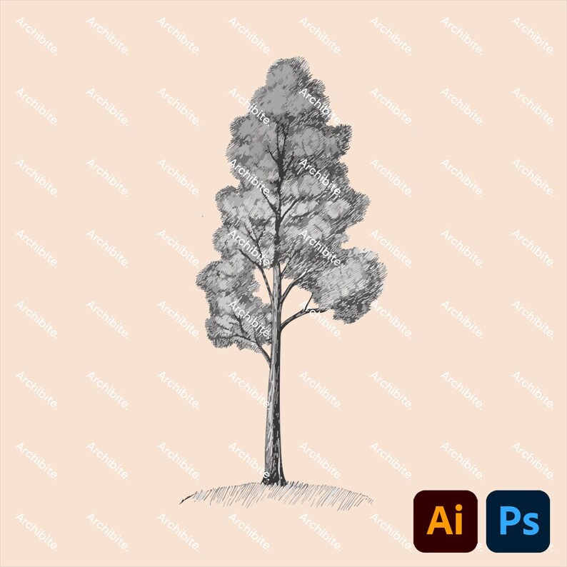 Vector Cutouts - Hand Drawn Trees Elevation 2 - Etsy Australia