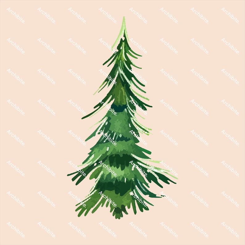 Vector Cutouts - Conifer Trees Elevation - Etsy