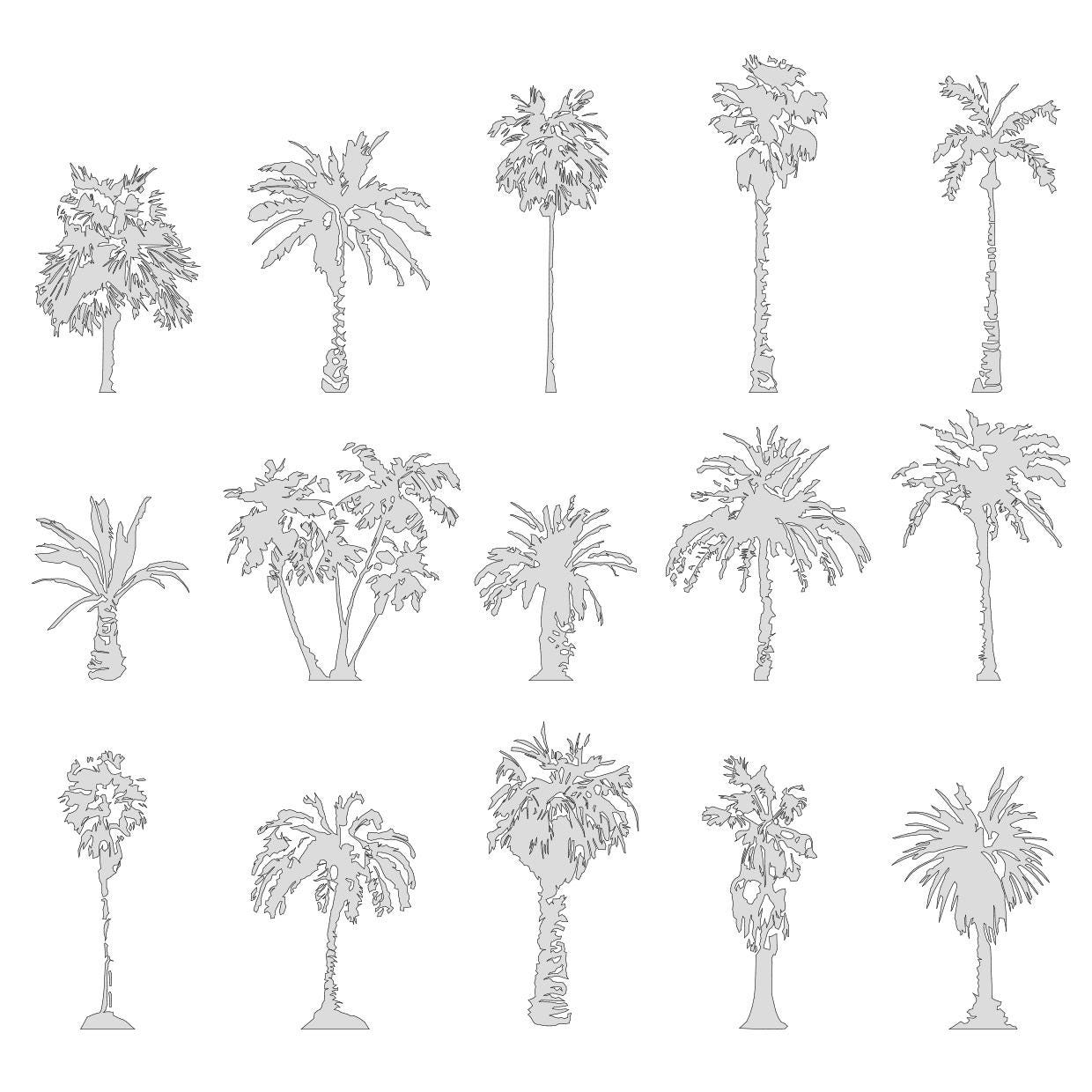 Revit Detail Item Palm Trees Elevation - Etsy