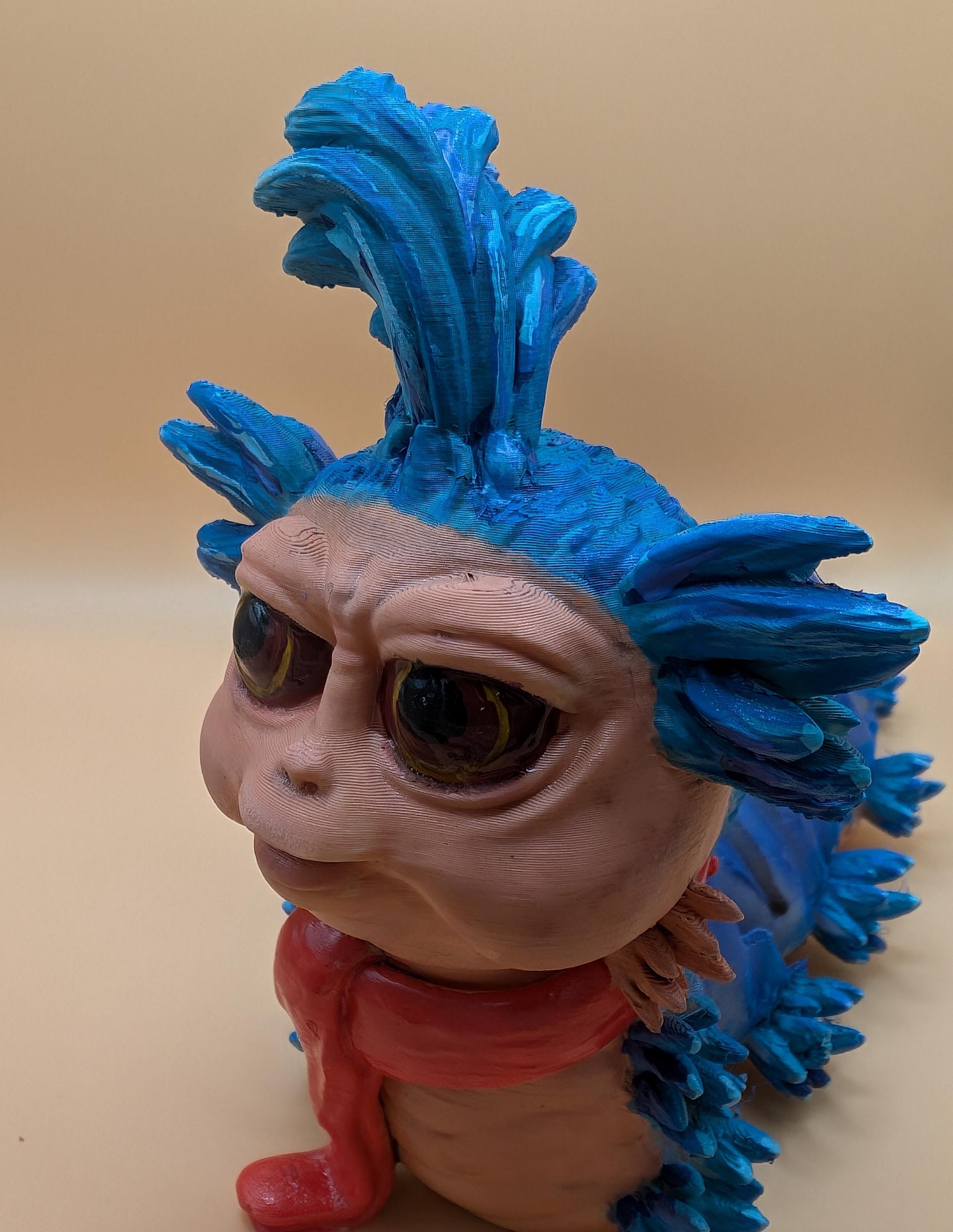 3D Printed & Hand-painted Labyrinth Worm Figurine – Iconic Collectible ...