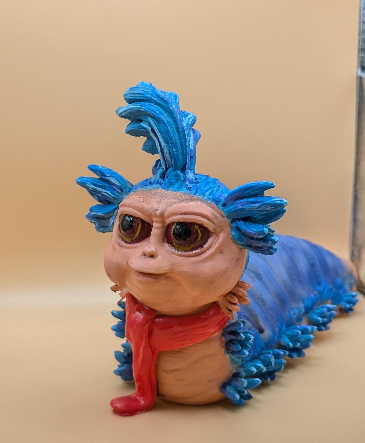 3D Printed & Hand-painted Labyrinth Worm Figurine – Iconic Collectible ...
