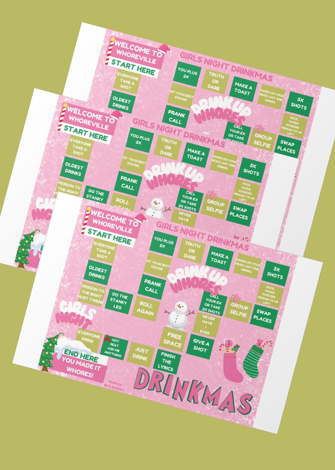 Girls Game Night Game Board - Etsy