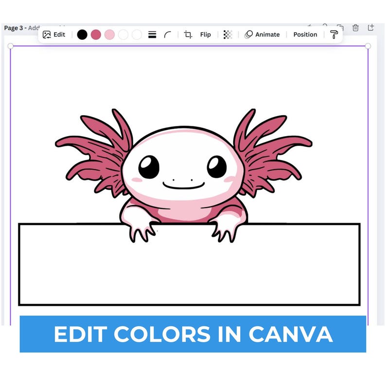 Cute Axolotl SVG - Axolotl With Name Sign Clip Art Lasercut - Axolotl ...