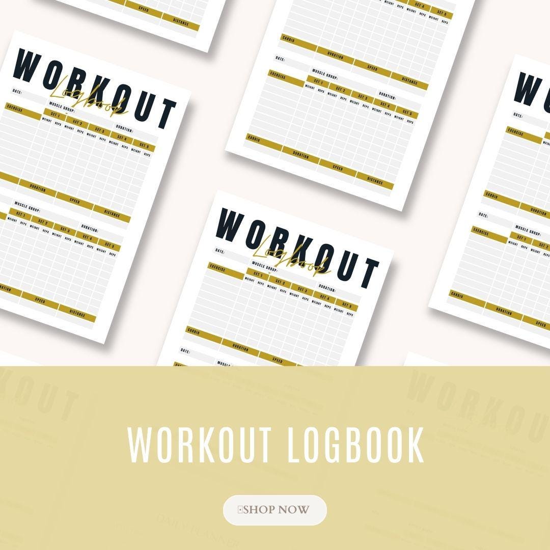 Workout Logbook - Etsy