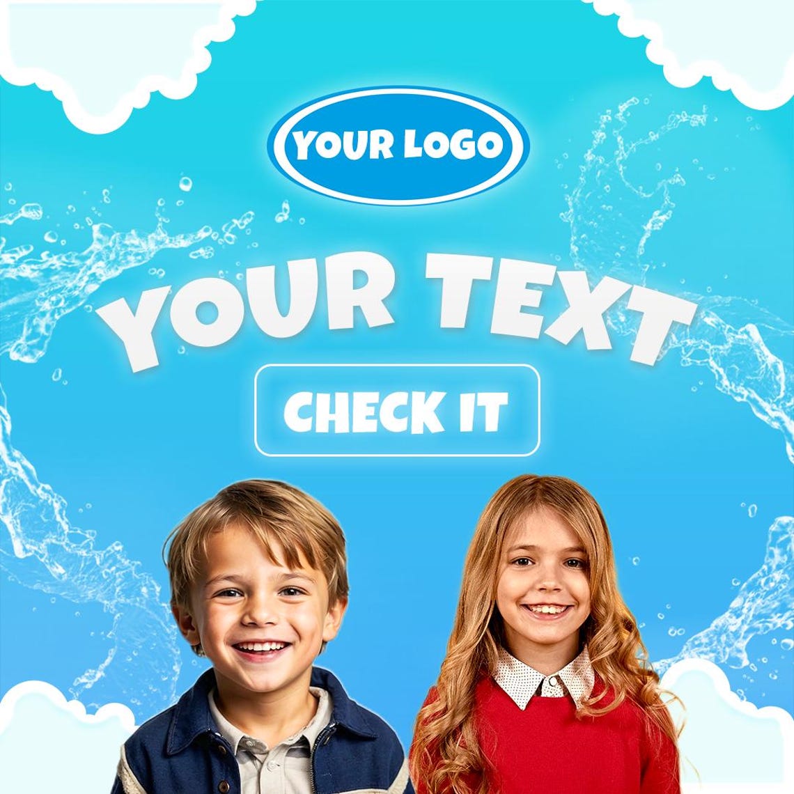 PROMO BANNER Psd Fully Editable Children Banner Products Photoshop - Etsy