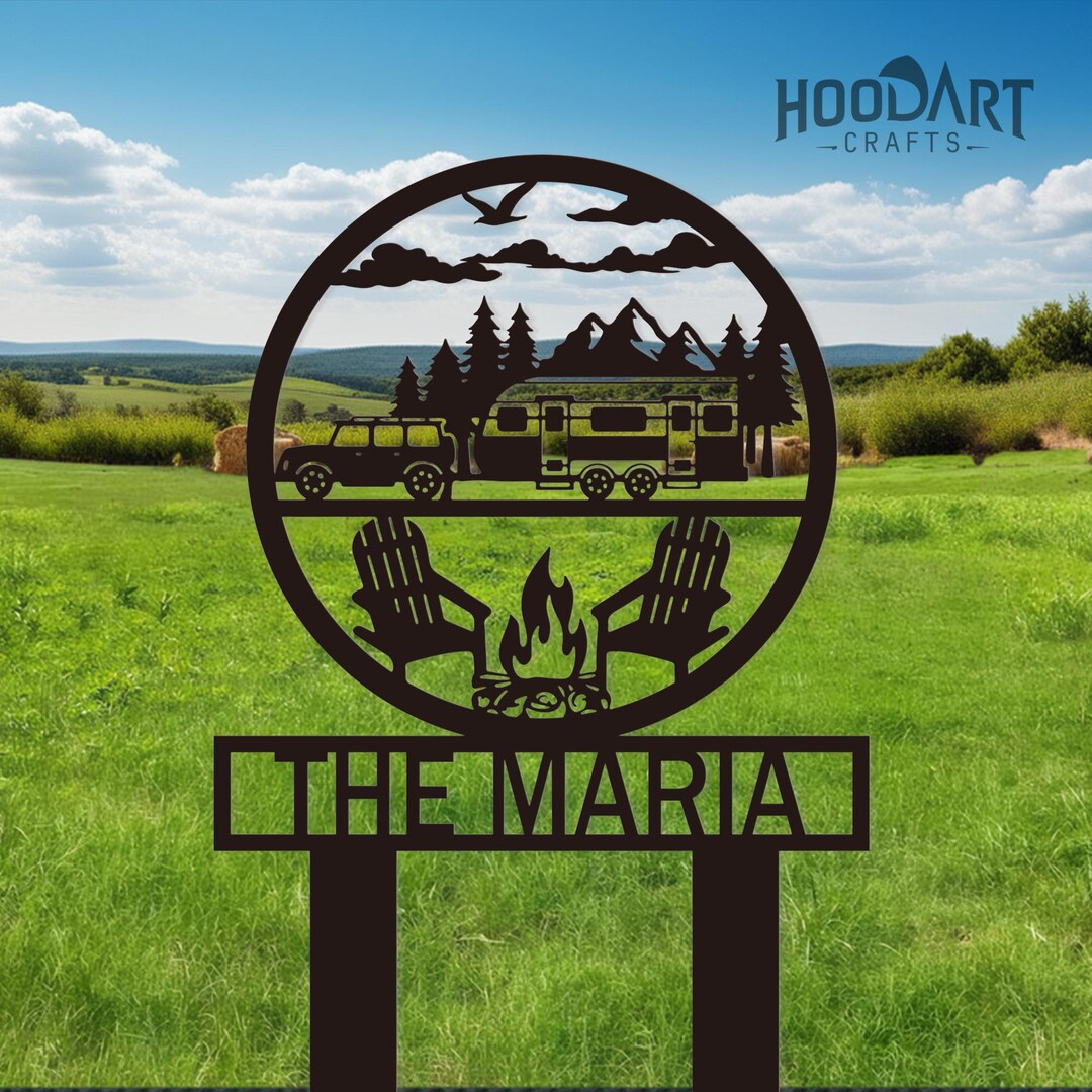 Personalized Campfire Metal Sign,family Name Sign,happy Campers ...