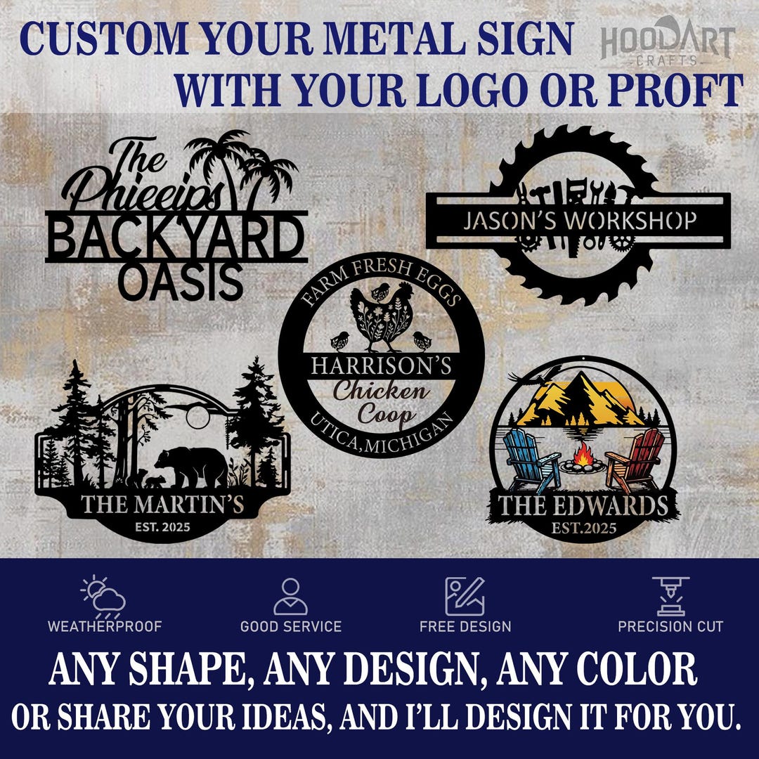 Custom Your Logo Metal Sign ,your Text Here Sign,personalized Gift ...